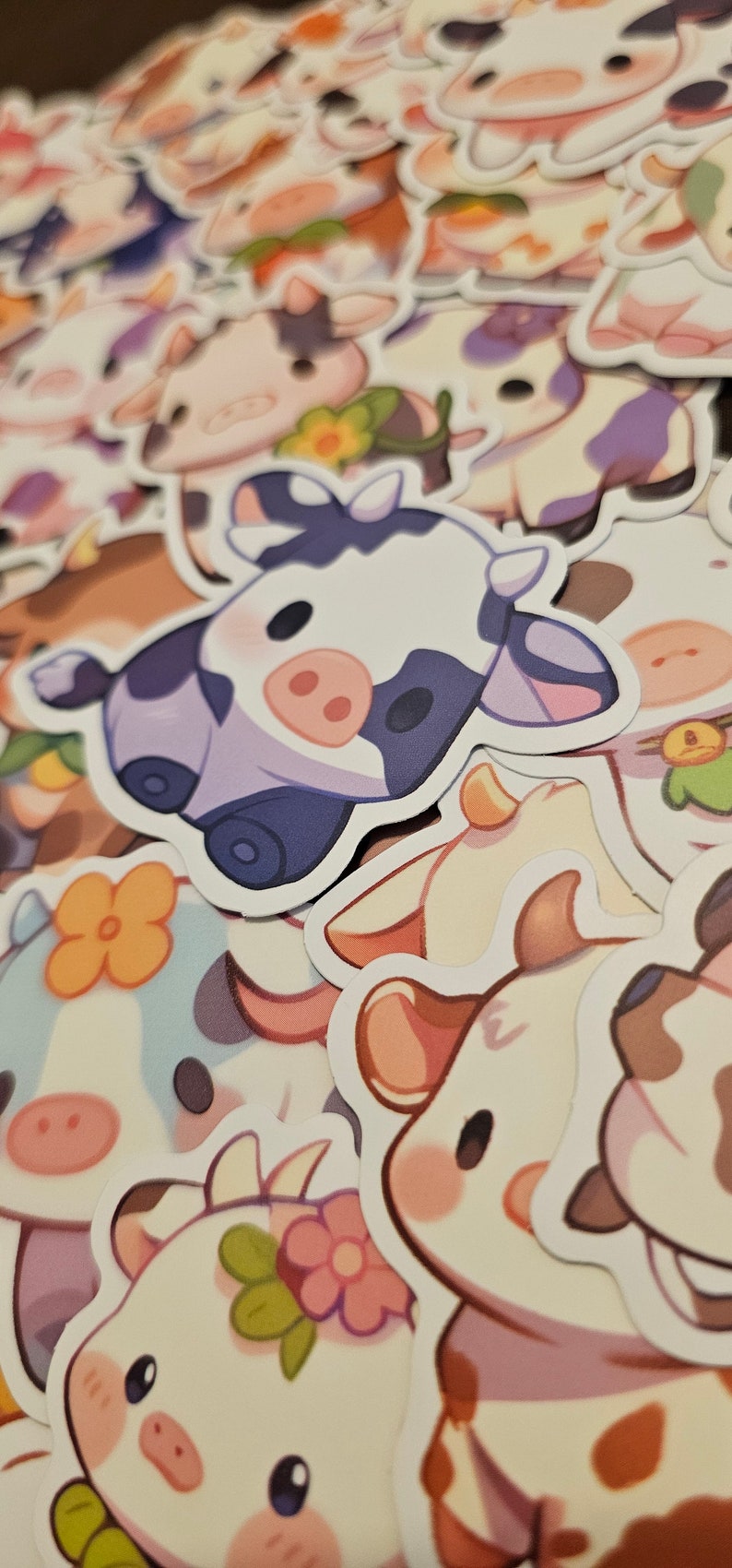 Super Cute Cow Sticker Set of 5 Random Stickers - Etsy
