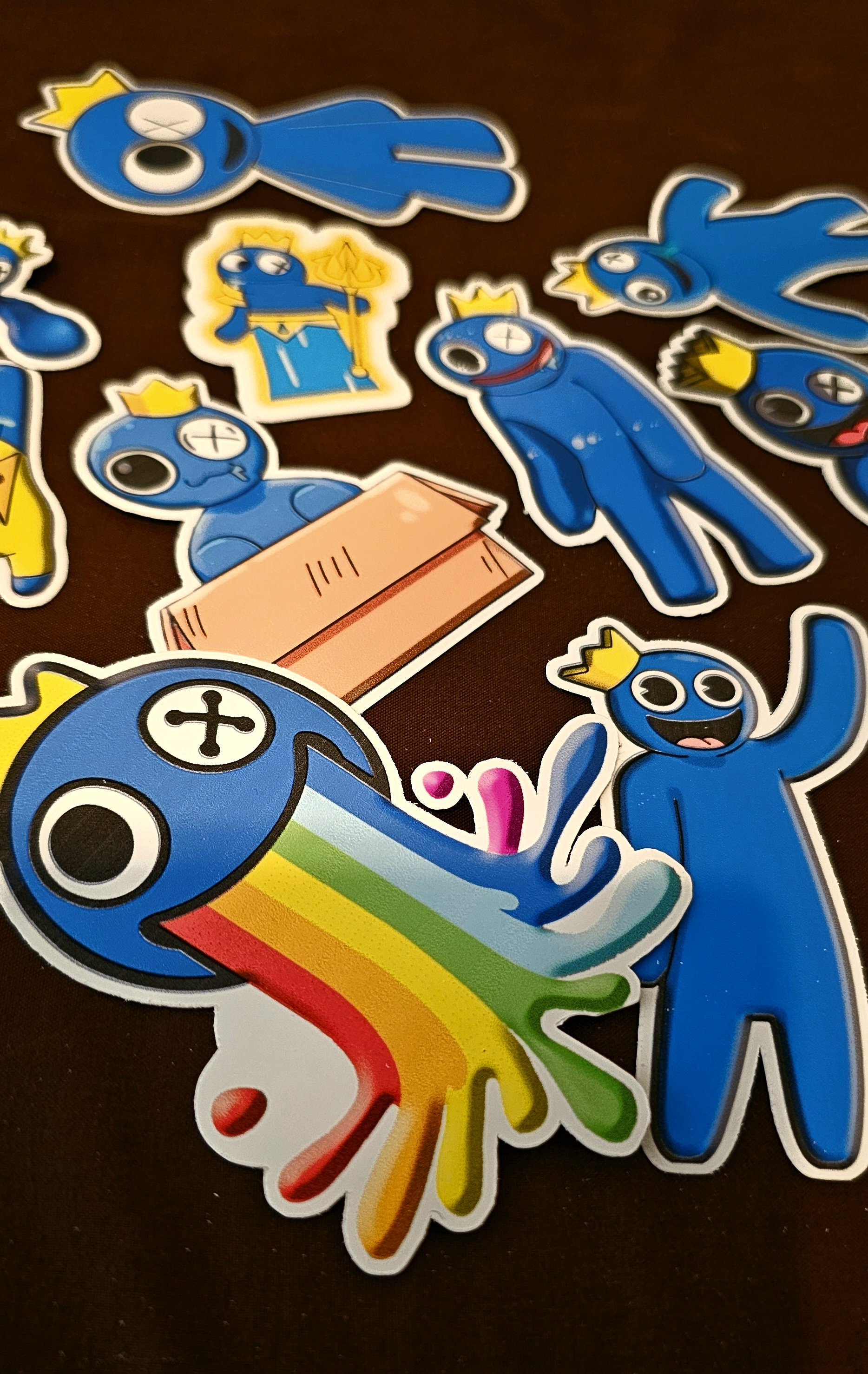 Rainbow Friends Stickers -character:blue, Pack of 10 , Stickers for ...