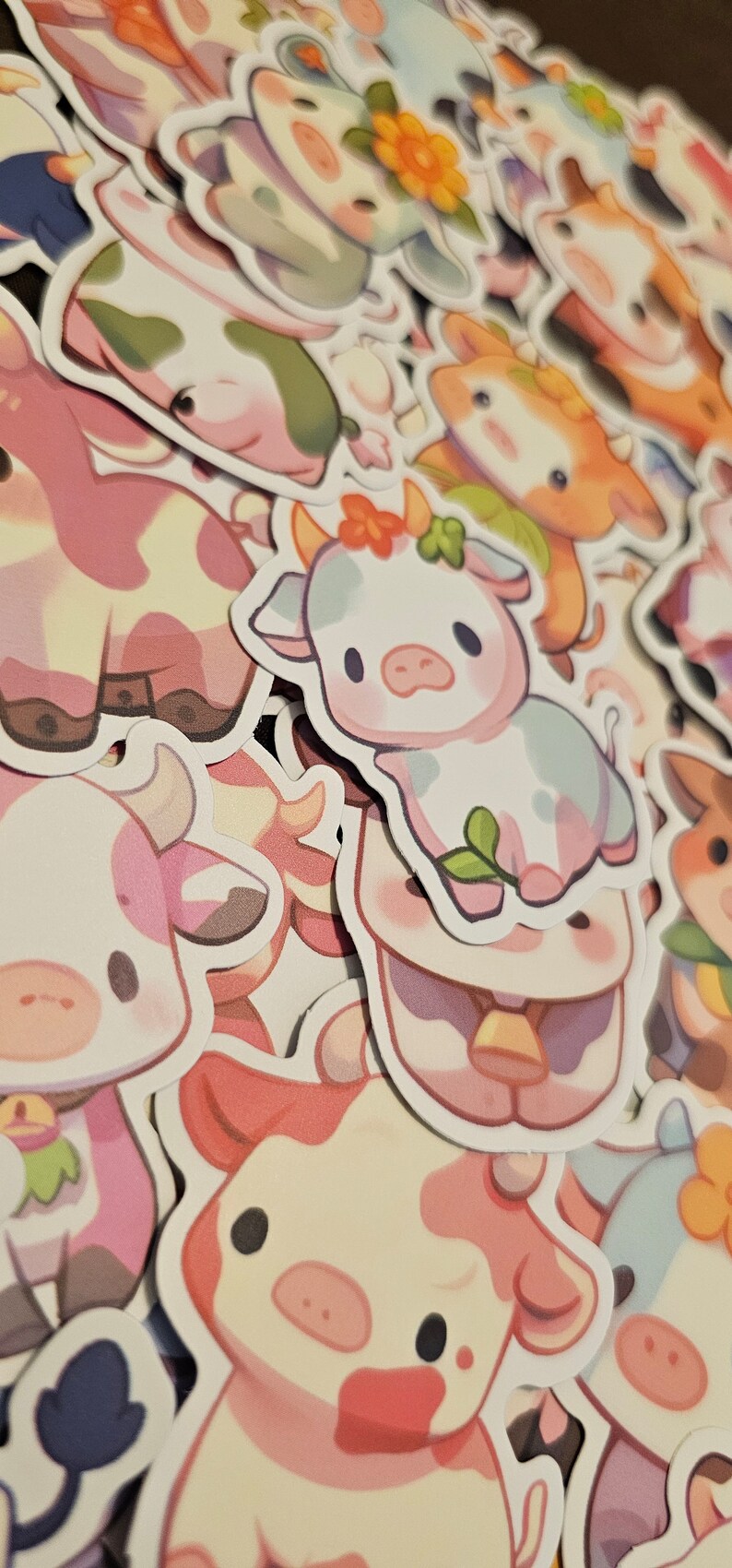Super Cute Cow Sticker Set of 5 Random Stickers - Etsy