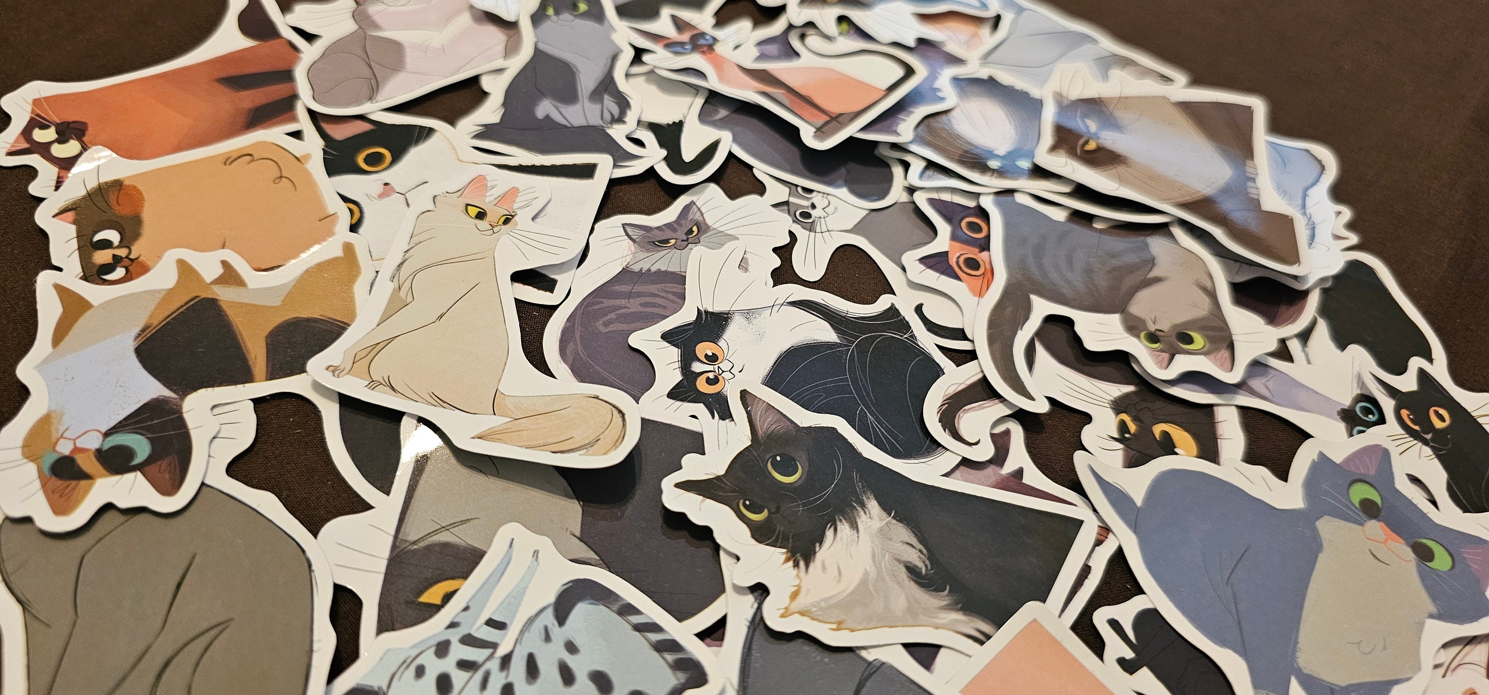Super Cute Cats Sticker Set of 5 Random Stickers - Etsy
