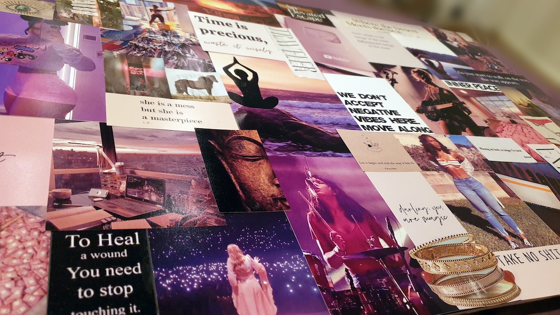 Custom Vision Board ,dream Board, Made Out of Pictures and Quotes ...