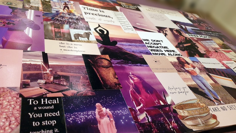 Custom Vision Board ,dream Board, Made Out of Pictures and Quotes ...