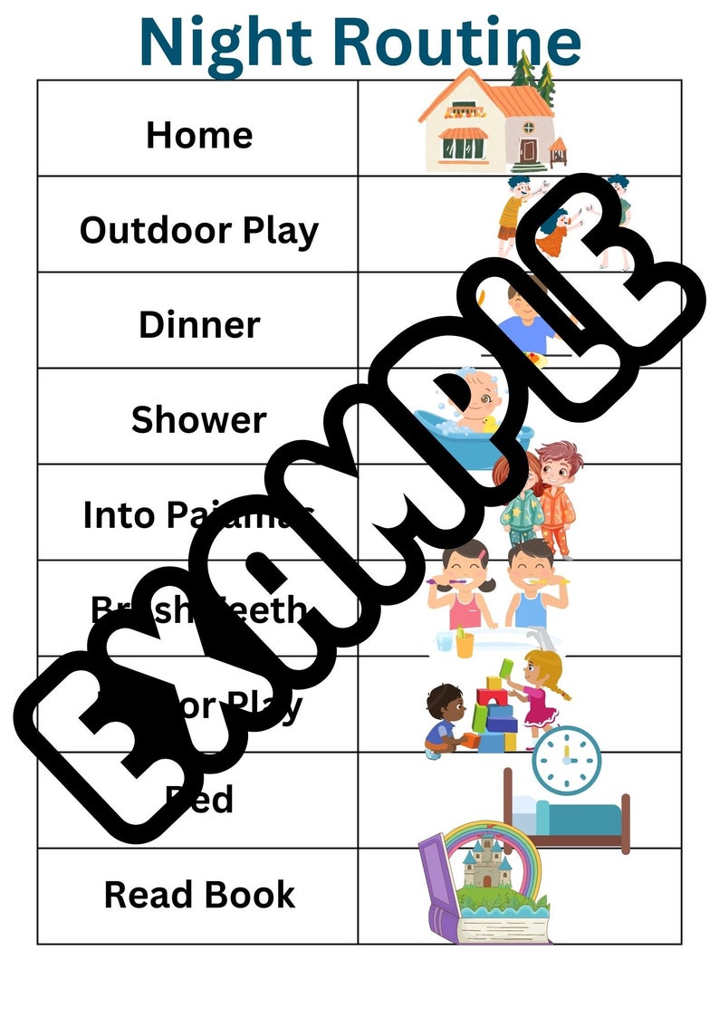 Digital Visual Schedule for Children With ADHD. - Etsy