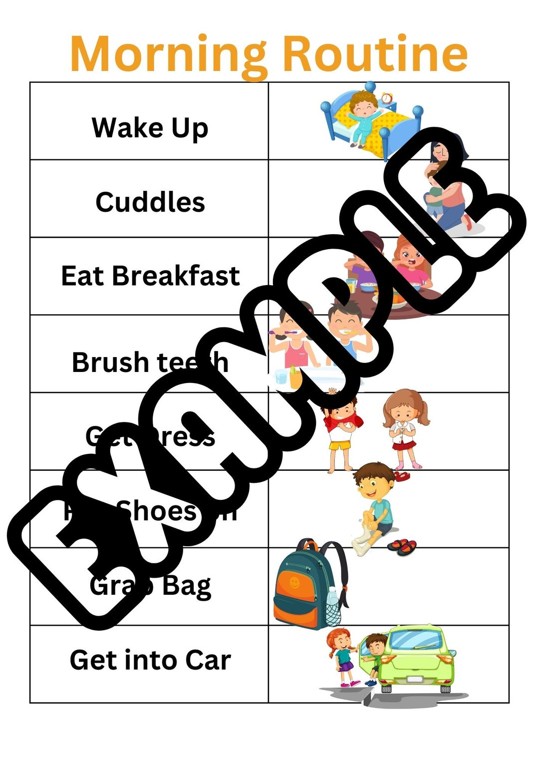 Digital Visual Schedule for Children With ADHD. - Etsy