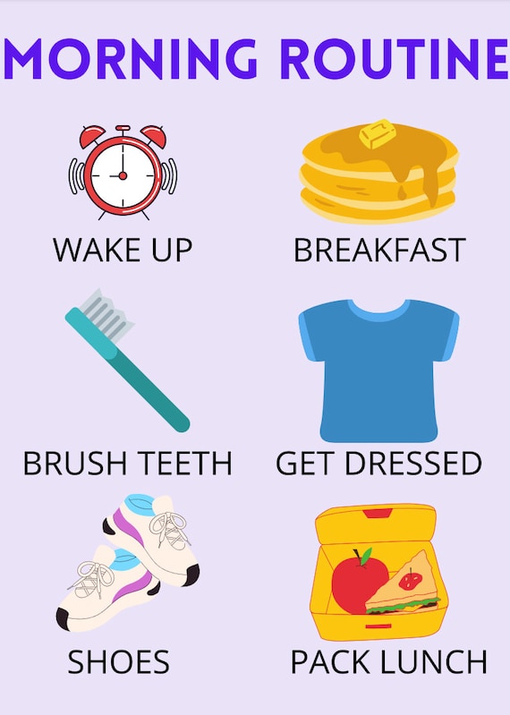 Morning Routine for Kids ADHD/ODD Printable - Etsy UK