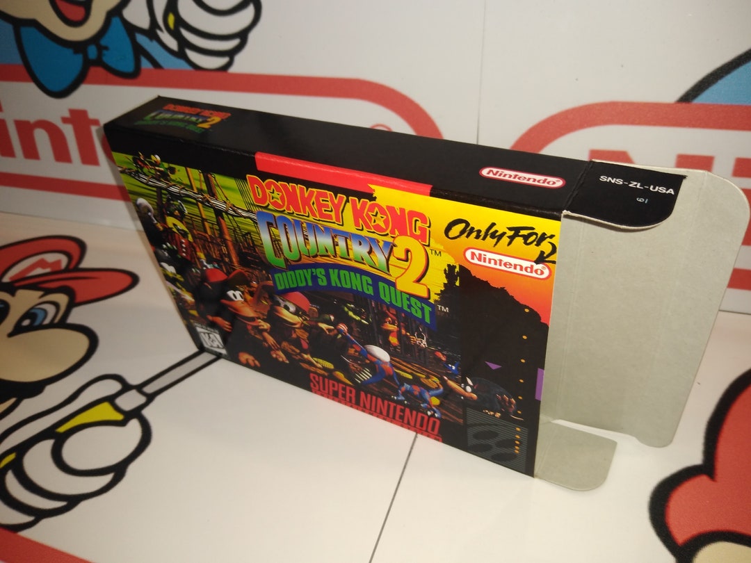 Donkey Kong Country 2 Diddy's Kong Quest Replacement Box - Super ...