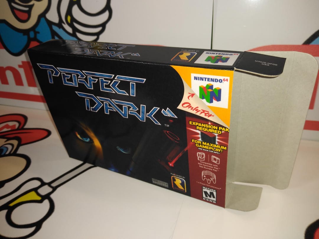 Perfect Dark Replacement Box - N64 Nintendo 64 - Highest Quality Boxes ...