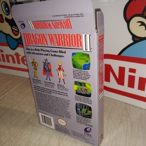 Dragon Warrior 2 II Replacement Box - Dragon Quest Nintendo NES ...