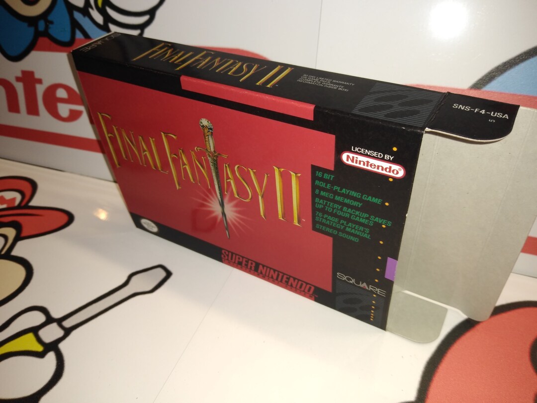 Final Fantasy II (2) Replacement Box - Super Nintendo SNES - Highest ...