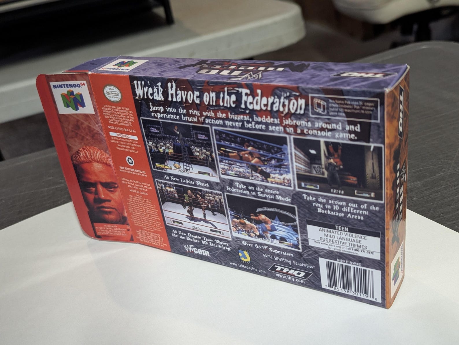 WWF No Mercy Replacement Box - N64 Nintendo 64 - Highest Quality Boxes ...