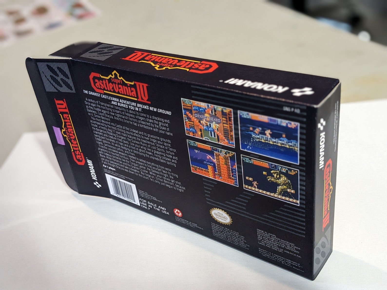 Super Castlevania IV 4 Replacement Box - Super Nintendo SNES - Highest ...