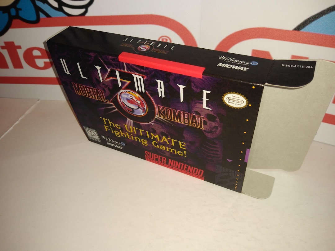Ultimate Mortal Kombat III 3 Replacement Box - Super Nintendo SNES ...