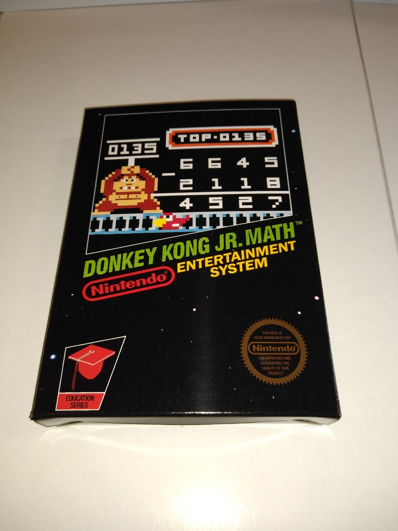 Donkey Kong Jr. Math Replacement Box - Nintendo NES - Highest Quality ...