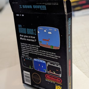 Super Mario Bros. 2 (the Lost Levels) Replacement Box - Nintendo NES - Highest Quality Boxes in ...