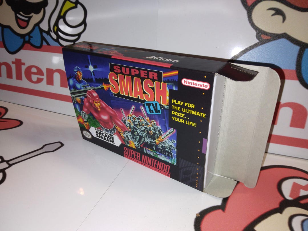 Super Smash TV Replacement Box - Super Nintendo SNES - Highest Quality ...