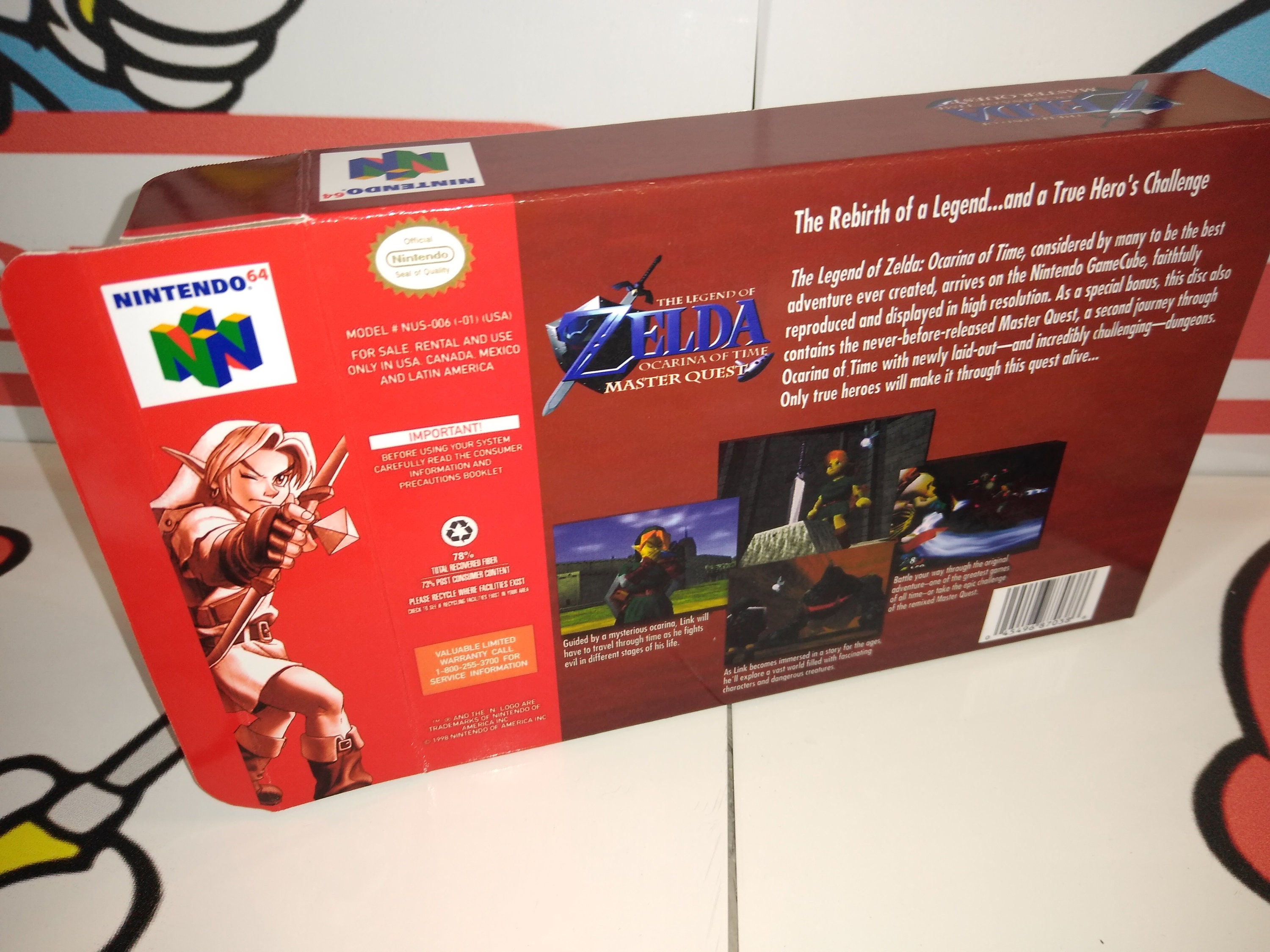 The Legend of Zelda Ocarina of Time Master Quest Replacement Box N64 Nintendo 64 Highest Quality Boxes in the World Etsy UK