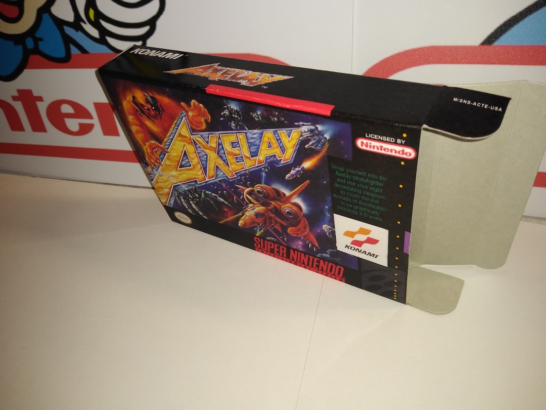 Axelay Replacement Box - Super Nintendo SNES - Highest Quality Boxes in ...