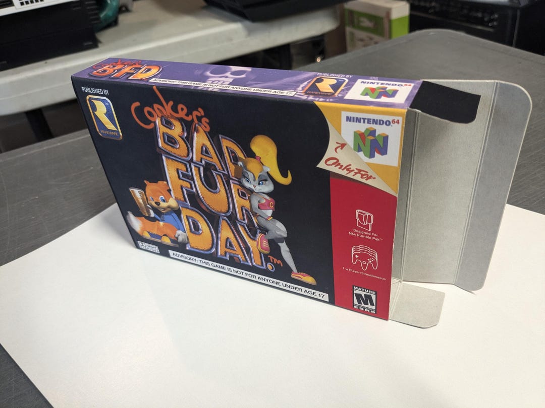 Conker's Bad Fur Day Replacement Box - N64 Nintendo 64 - Highest ...