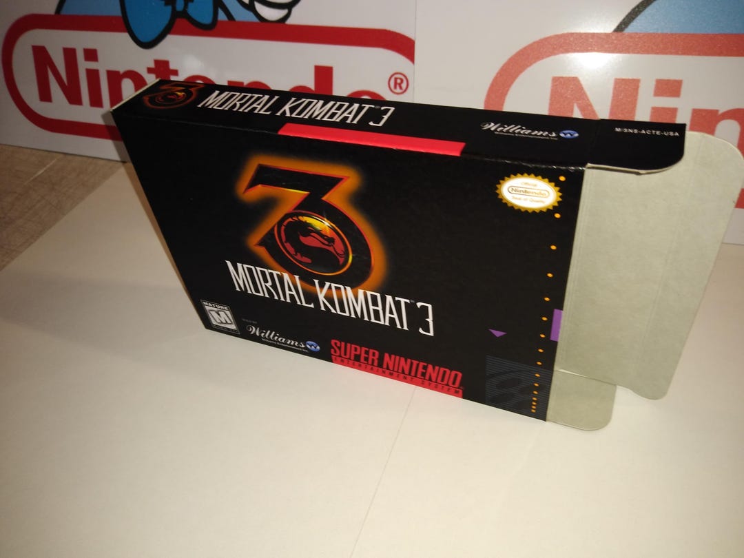 Mortal Kombat III 3 Replacement Box - Super Nintendo SNES - Highest ...