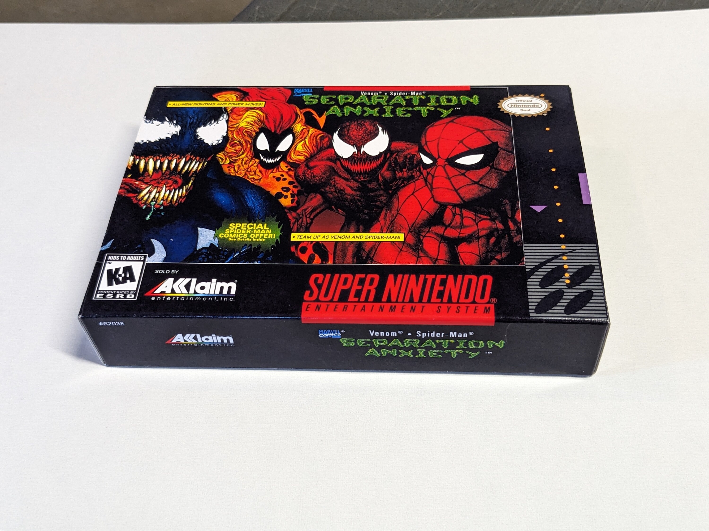 Venom Spider-man: Separation Anxiety Replacement Box - Super Nintendo ...