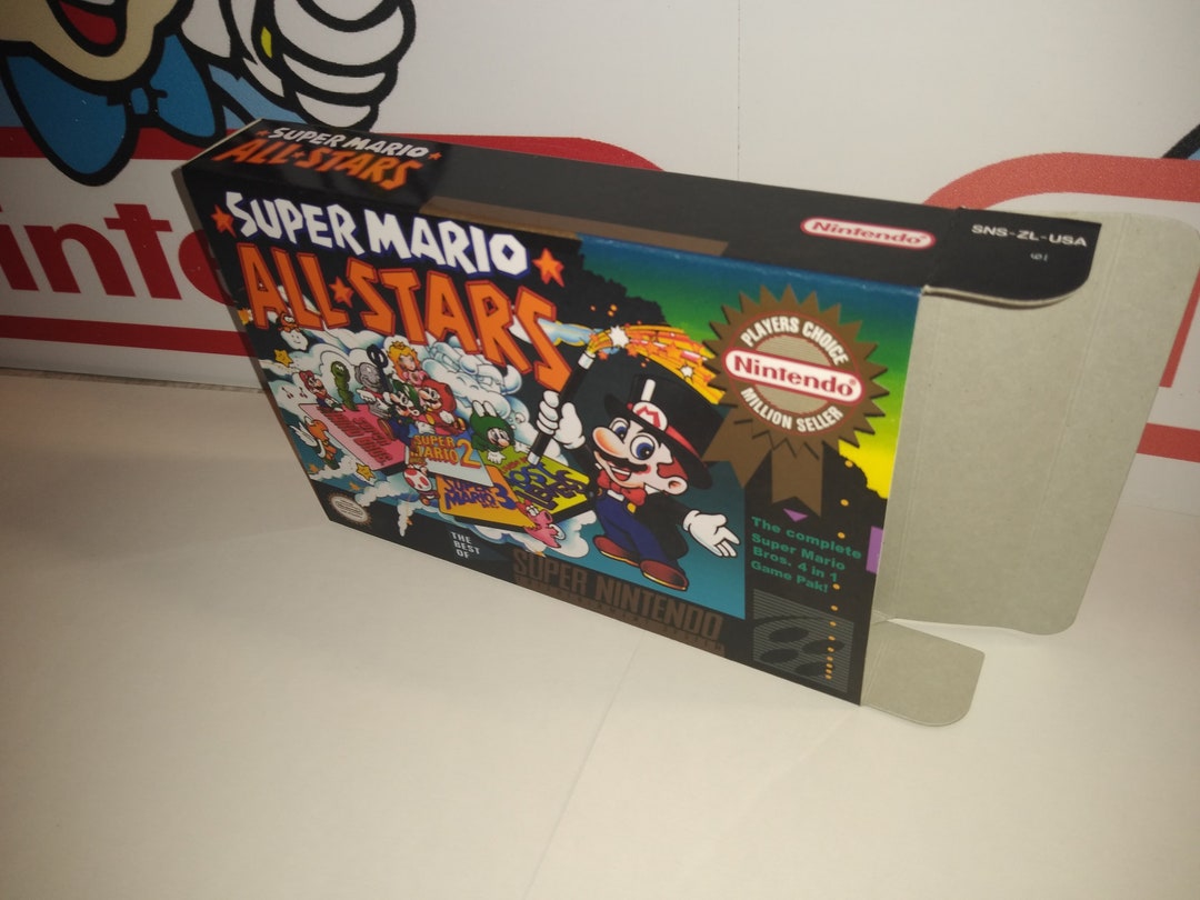 Super Mario All Stars (player's Choice) Replacement Box - Super ...