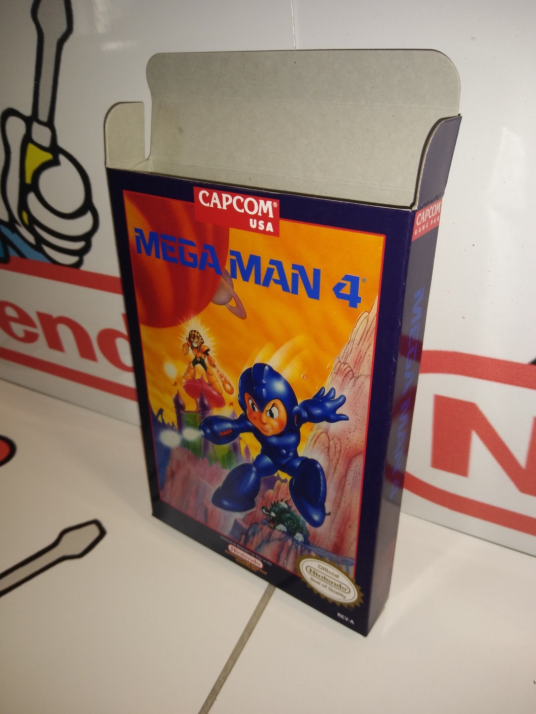 Mega Man 4 Replacement Box - Nintendo NES - Highest Quality Boxes in ...