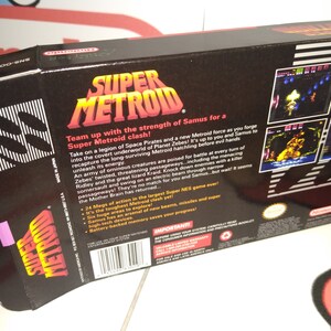Super Metroid Replacement Box - Super Nintendo SNES - Highest Quality ...