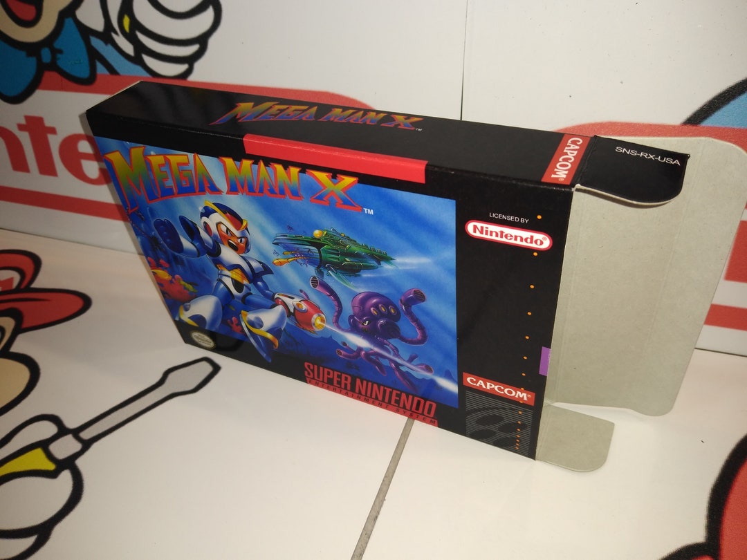 Mega Man X Replacement Box Super Nintendo SNES Highest Quality Boxes in ...