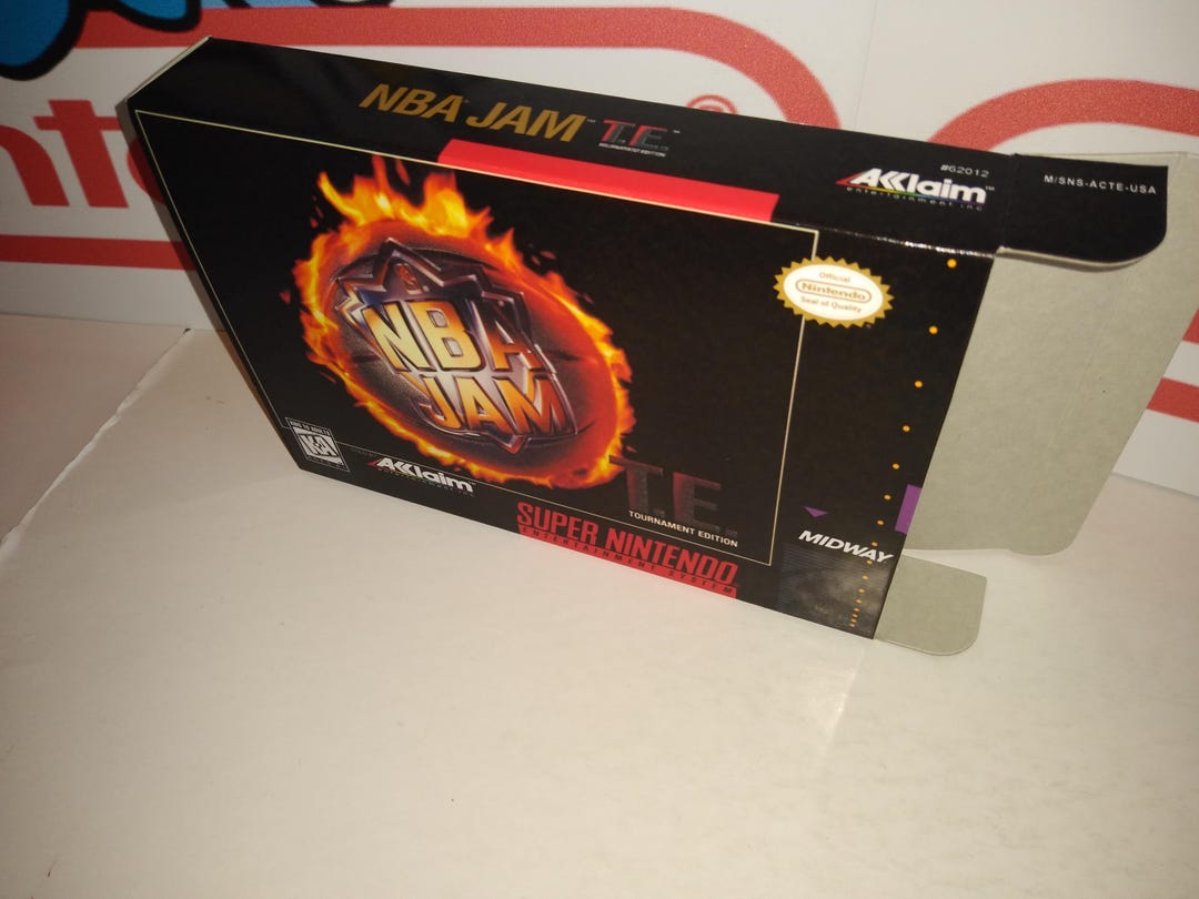 NBA Jam Tournament Edition Replacement Box - Super Nintendo SNES ...