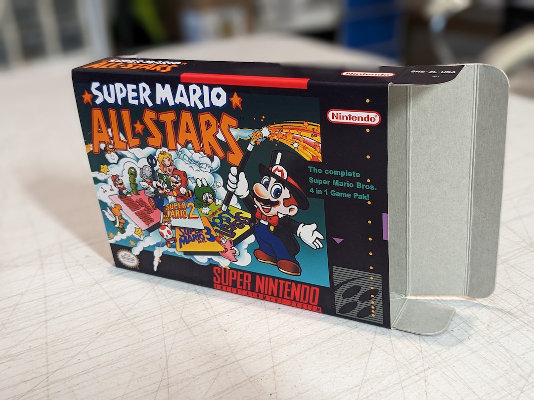 Super Mario All Stars Replacement Box - Super Nintendo SNES - Highest ...