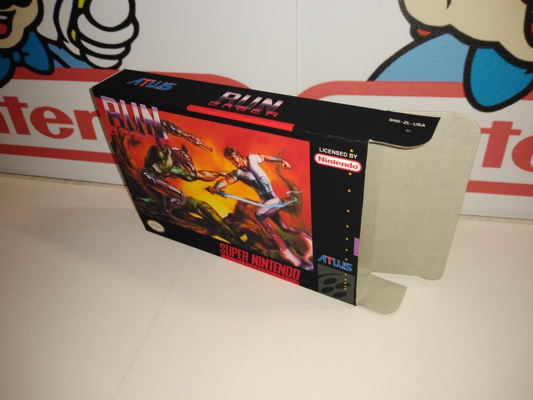 Run Saber Replacement Box - Super Nintendo SNES - Highest Quality Boxes ...