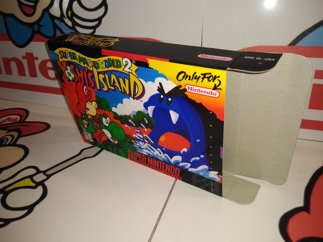 Super Mario World 2 Yoshi's Island Replacement Box - Super Nintendo ...