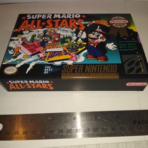 Super Mario All Stars (player's Choice) Replacement Box - Super ...