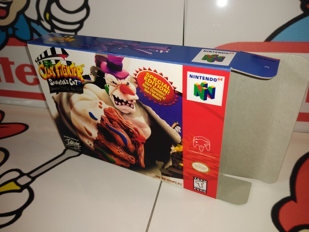 Clay Fighter Sculptor's Cut Replacement Box - N64 Nintendo 64 - Highest ...