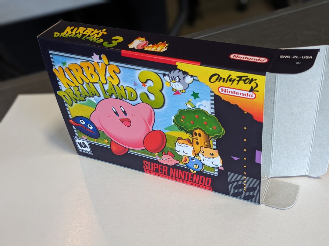 Kirby's Dream Land 3 Replacement Box - Super Nintendo SNES - Highest ...