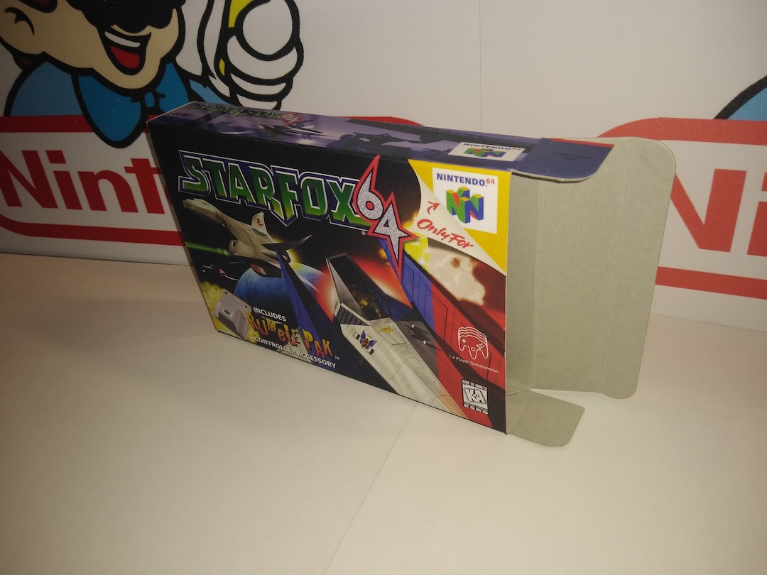 Star Fox 64 Replacement Box - N64 Nintendo 64 - Highest Quality Boxes ...