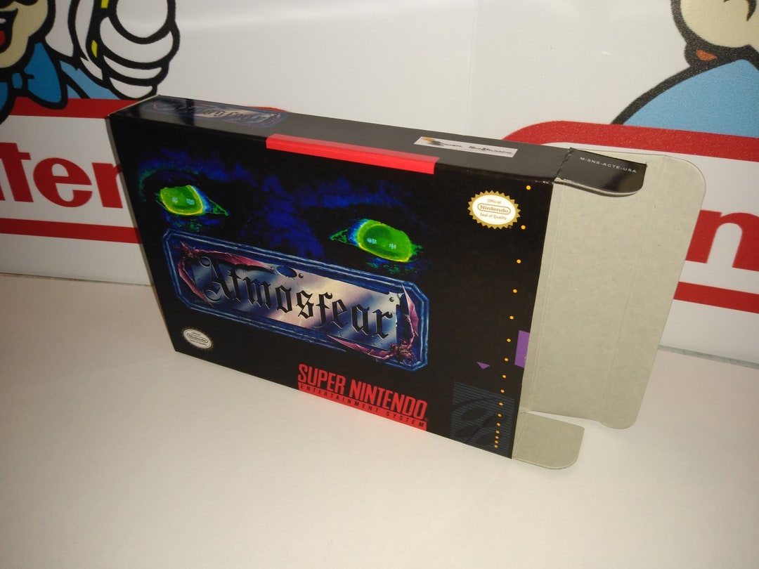 Atmosfear Replacement Box - Super Nintendo SNES - Highest Quality Boxes ...