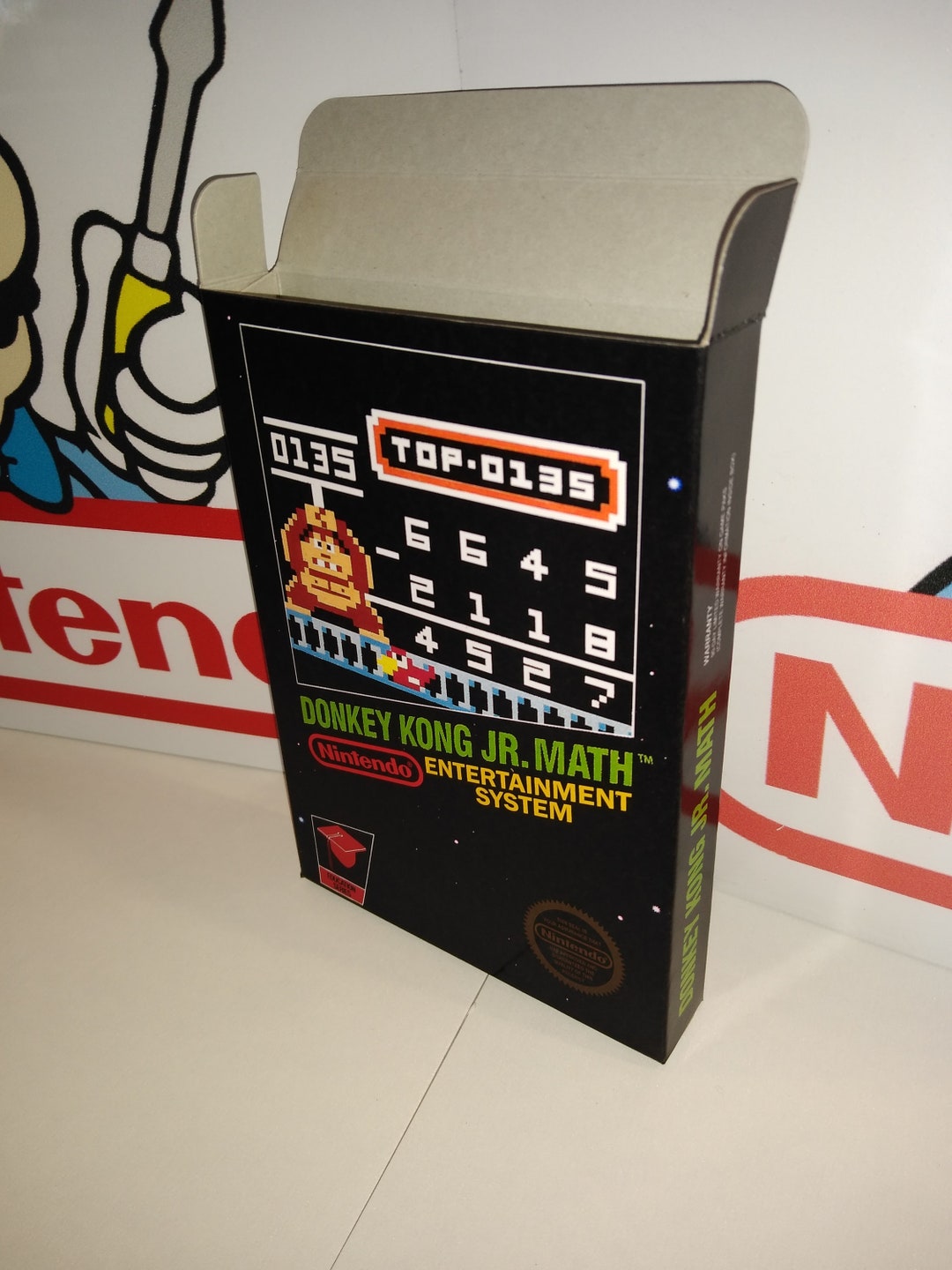 Donkey Kong Jr. Math Replacement Box - Nintendo NES - Highest Quality ...
