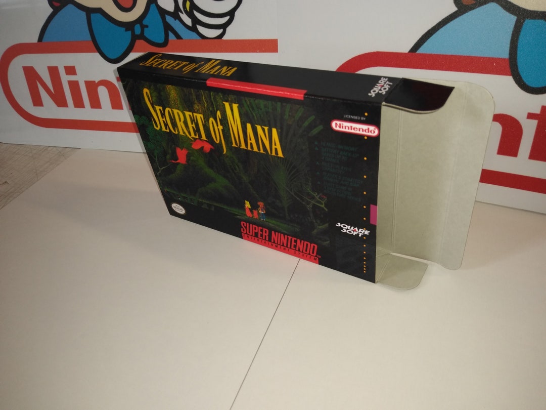 Secret of Mana Replacement Box - Super Nintendo SNES - Highest Quality ...