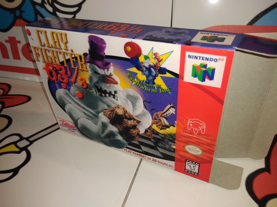 Clay Fighter 63 1/3 Replacement Box - N64 Nintendo 64 - Highest Quality ...