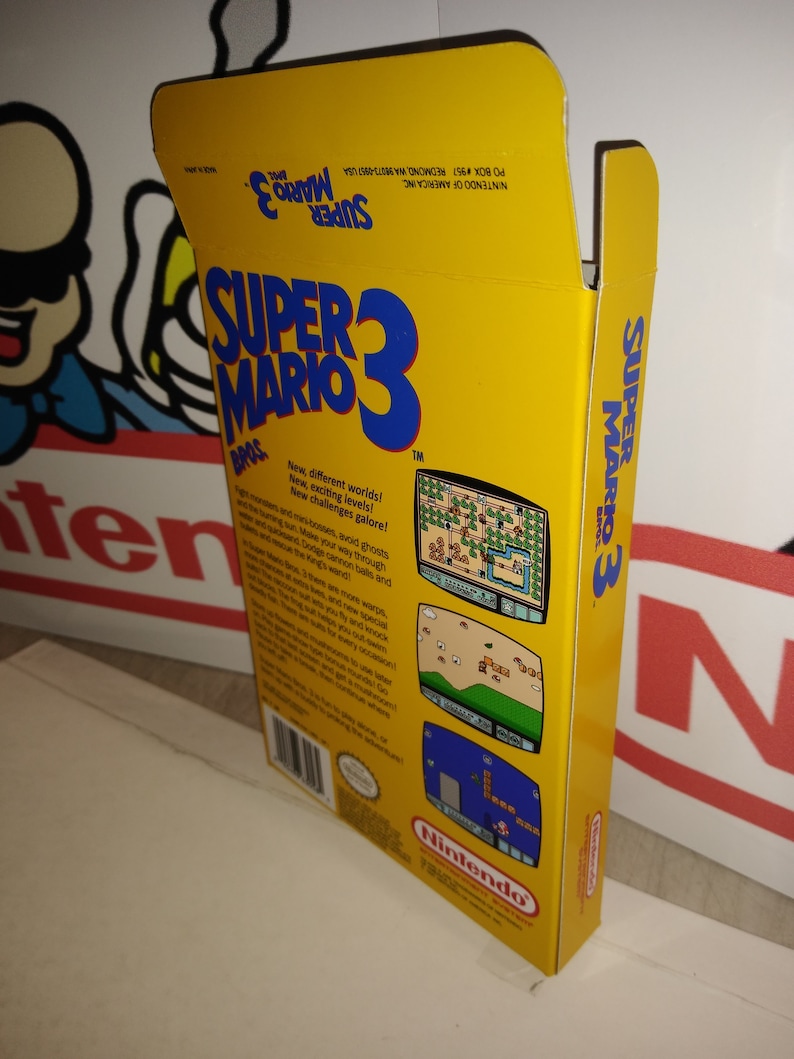 Super Mario Bros. 3 Left Variant Replacement Box - Nintendo NES ...