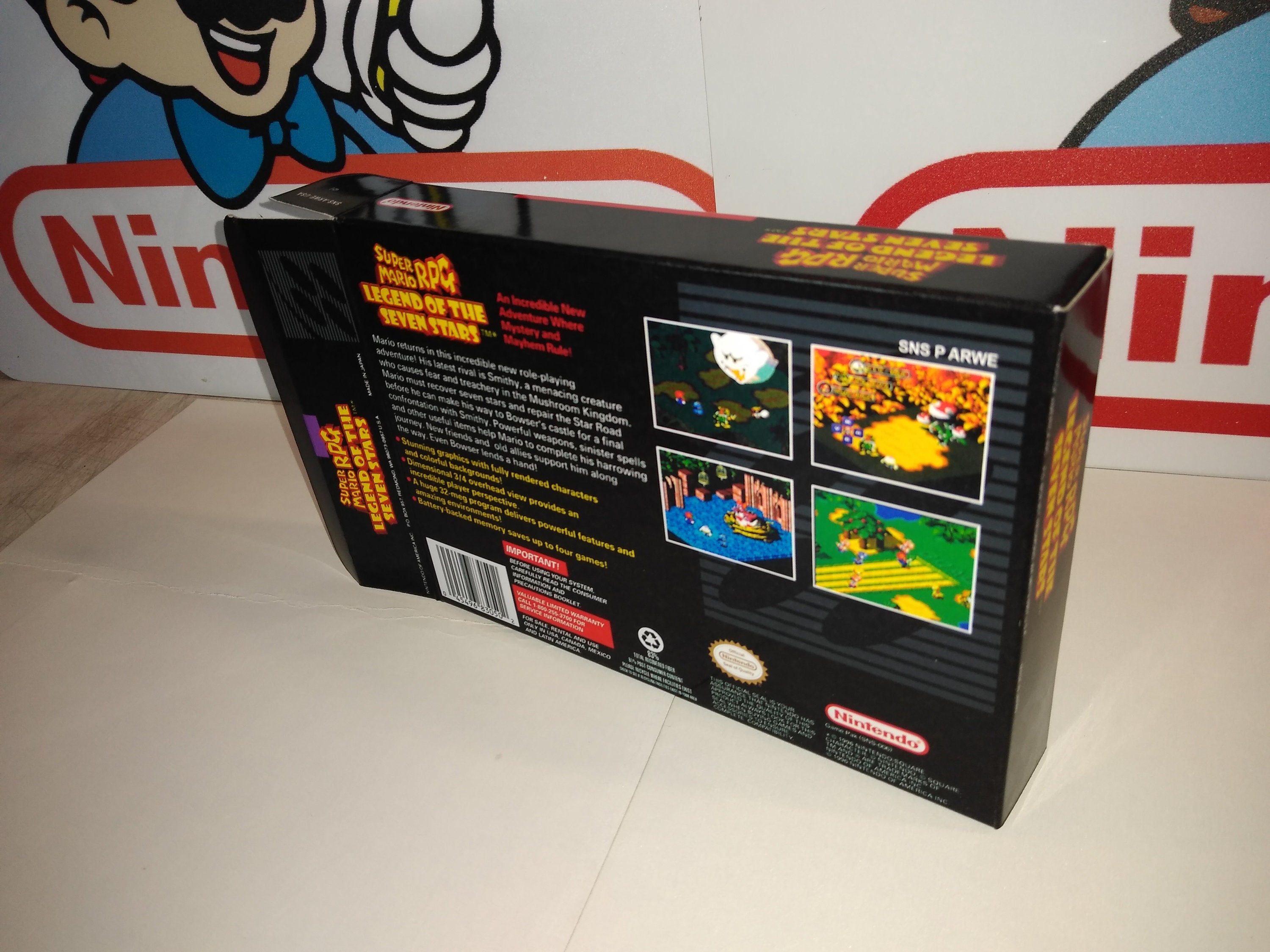 Super Mario RPG Replacement Box - Super Nintendo SNES - Highest Quality ...
