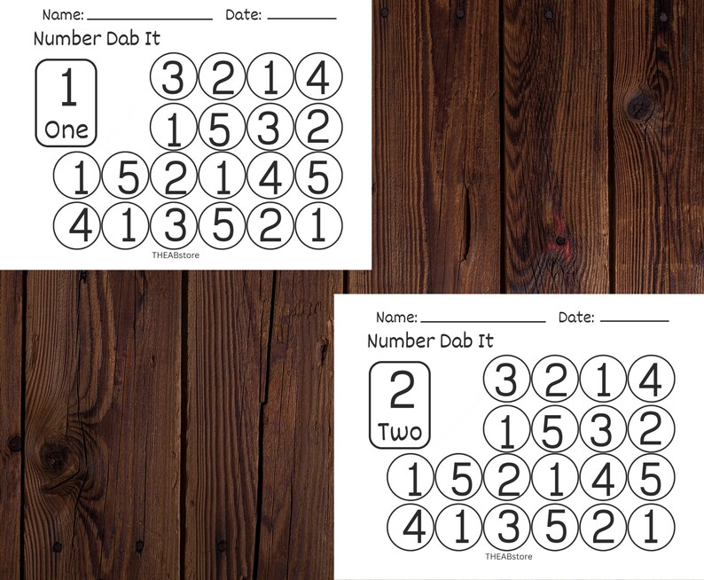 20 Printable Numbers 1-20 Dab It Worksheets. Preschool-kindergarten ...