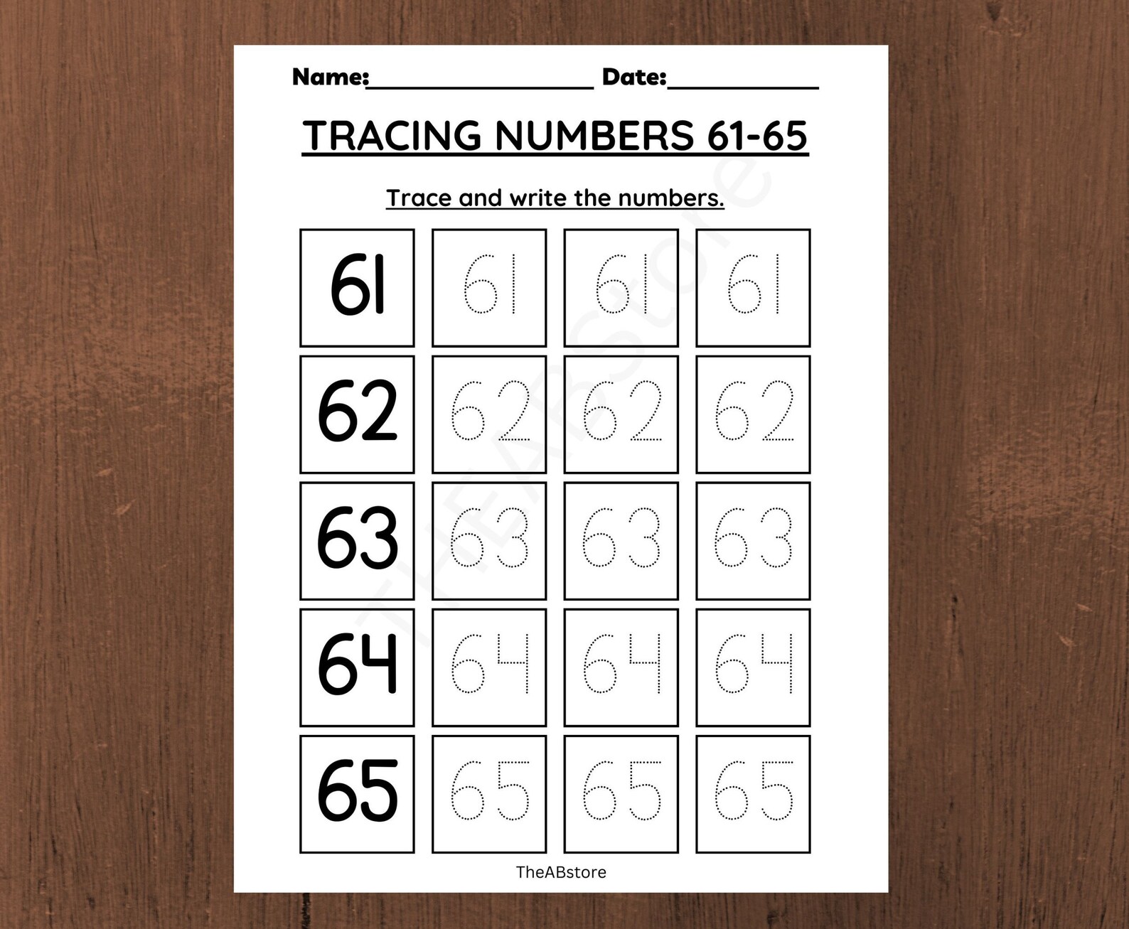 51 to 100 Number Tracing Worksheets, Traceable Numbers, Preschool ...