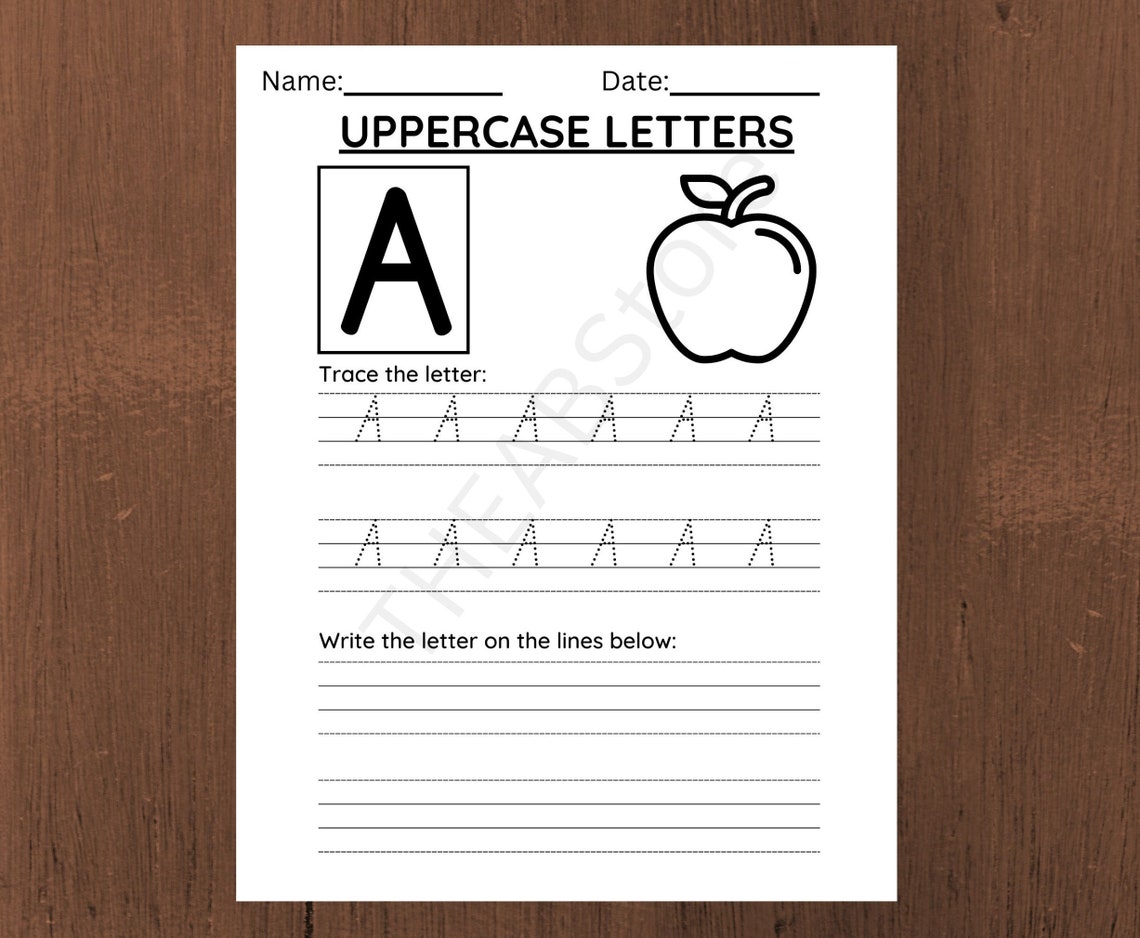 26 Printable Trace the Alphabet Worksheets. Preschool-kdg Phonics,trace ...