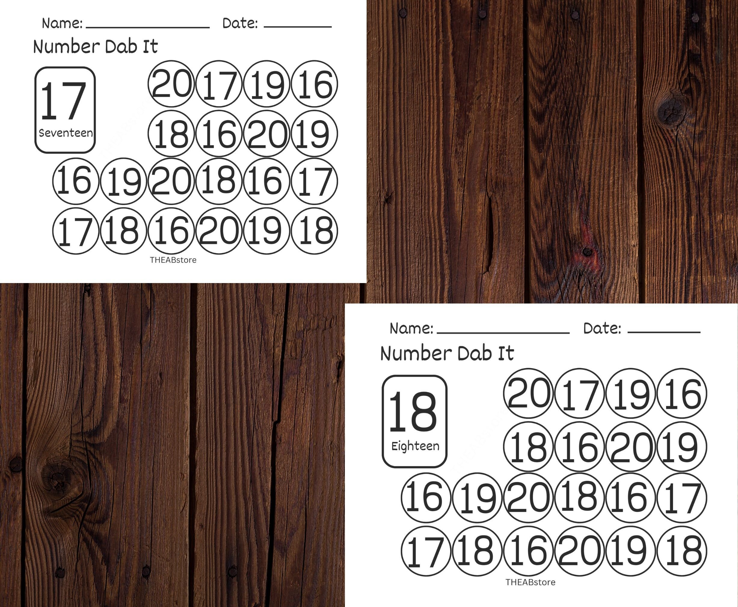 20 Printable Numbers 1-20 Dab It Worksheets. Preschool-kindergarten ...