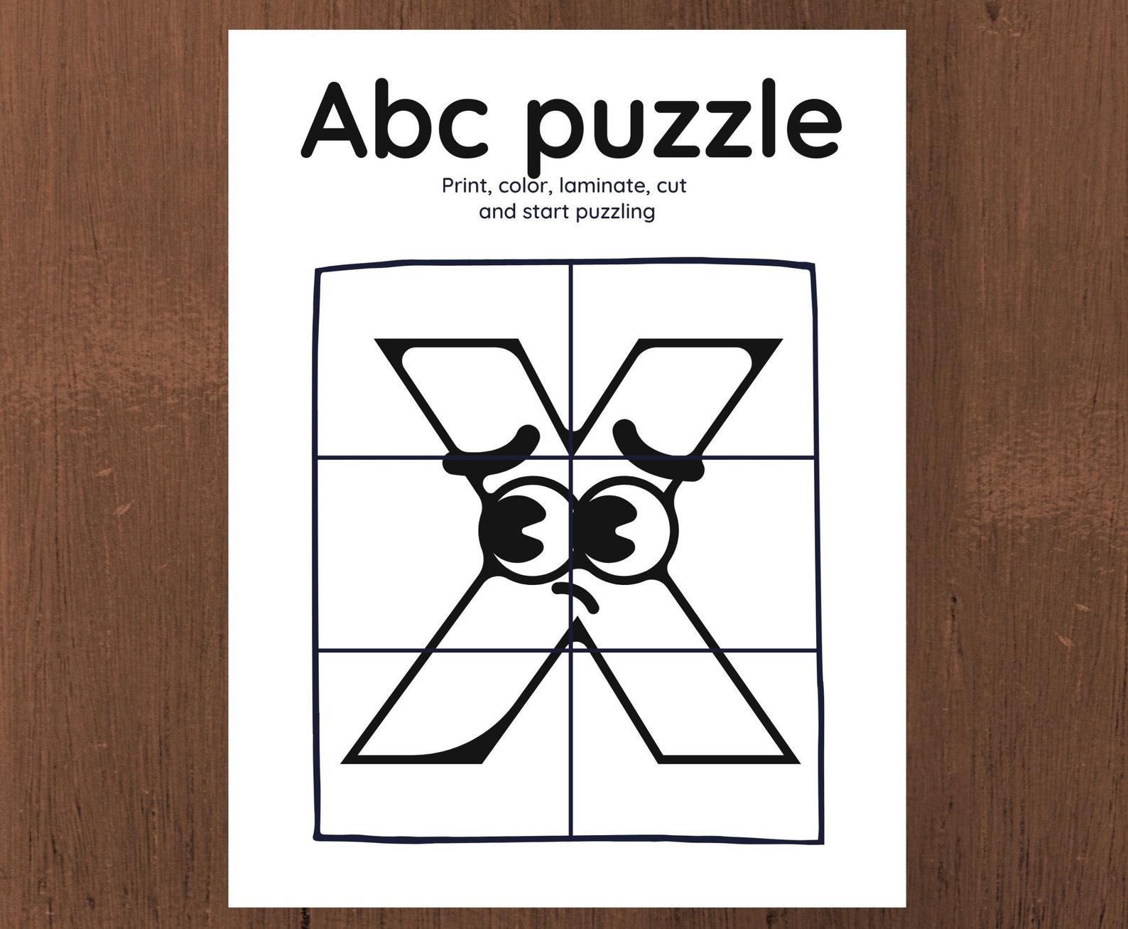 Printable Alphabet Puzzle , Letter Matching Cards, Letter Recognition ...