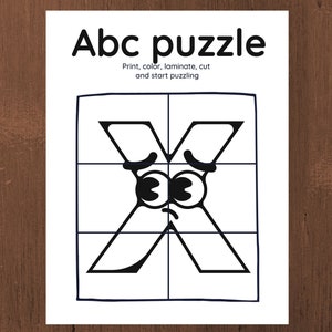 Printable Alphabet Puzzle , Letter Matching Cards, Letter Recognition ...