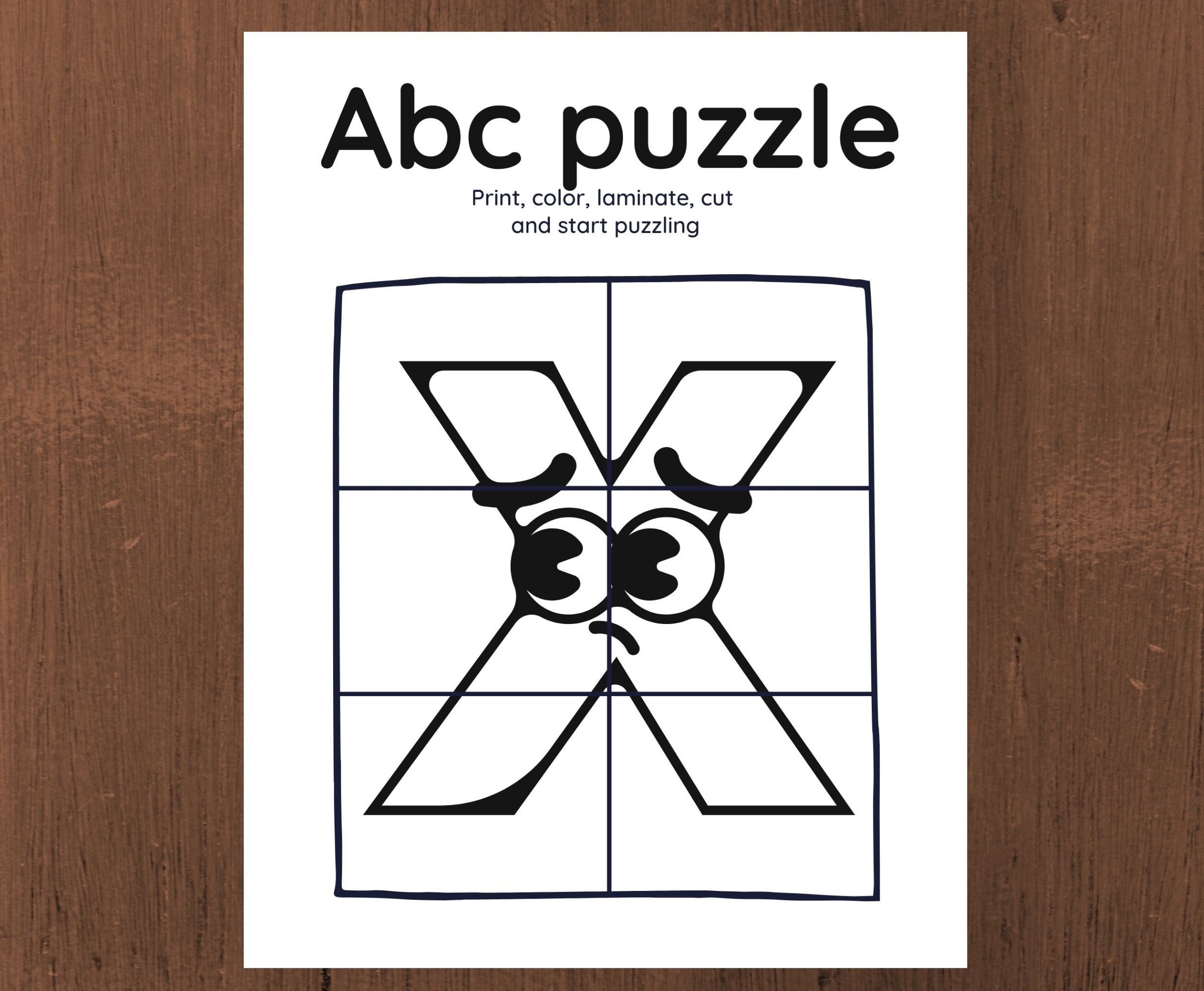 Printable Alphabet Puzzle , Letter Matching Cards, Letter Recognition ...