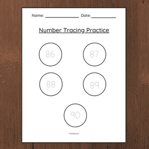 1 to 100 Number Tracing Worksheets, Traceable Numbers, Preschool ...